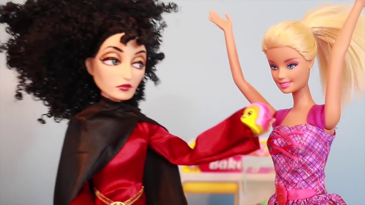 Shopkins Barbie & Mother Gothel Shopkin Toys Bakery Playset - YouTube