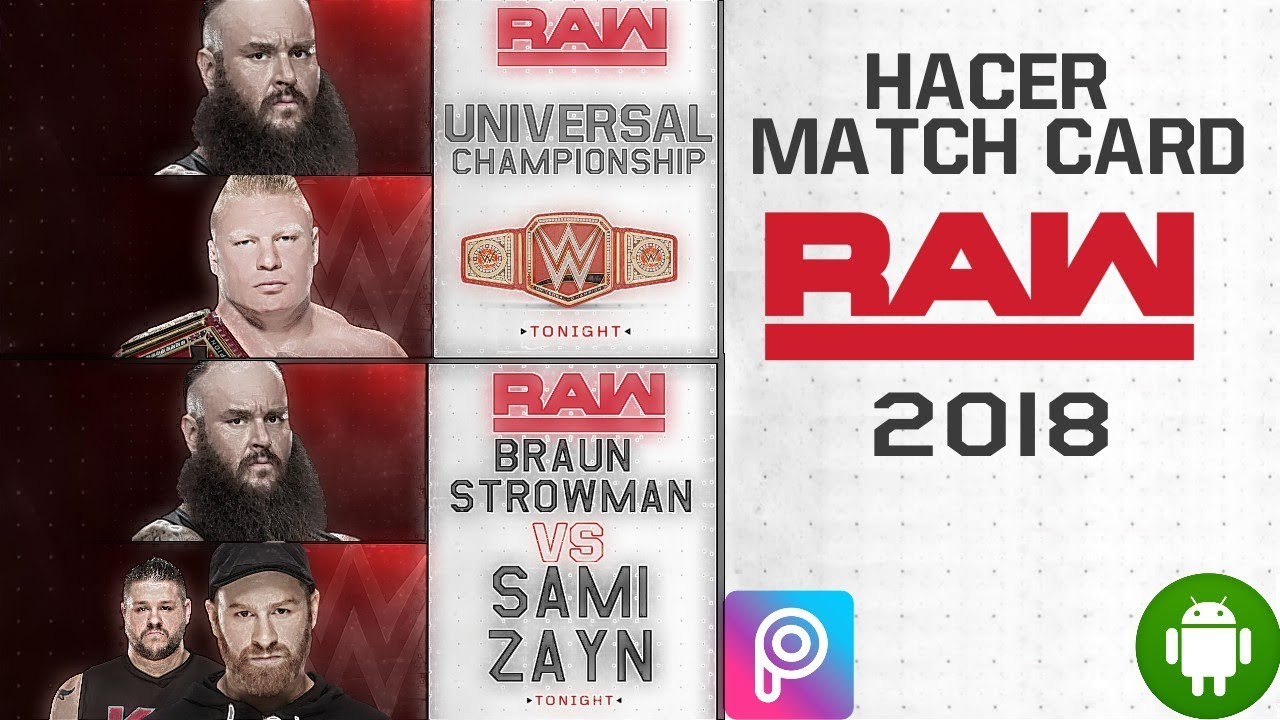 COMO HACER EL MATCH CARD DE RAW 2018 | YISUS WTESTLER - YouTube