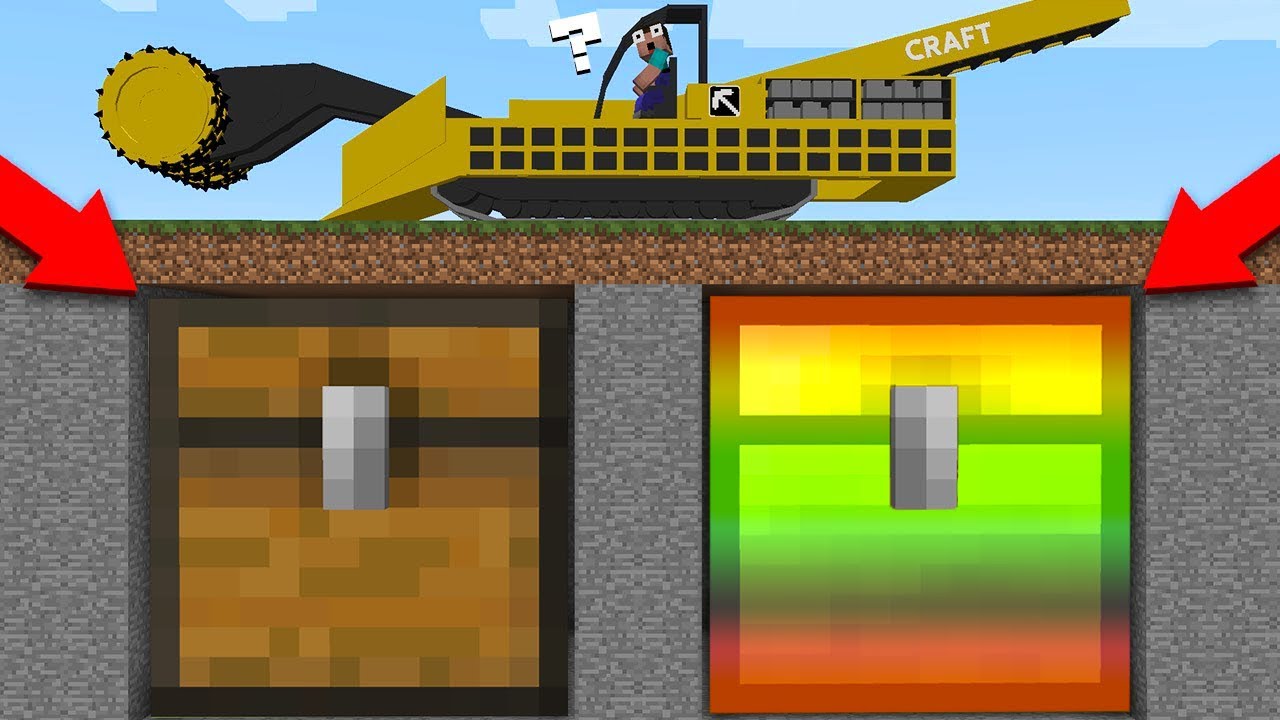 WHICH of the HUGE MEGA CHESTS WILL the NOOB DIG UP in Minecraft? Noob ...