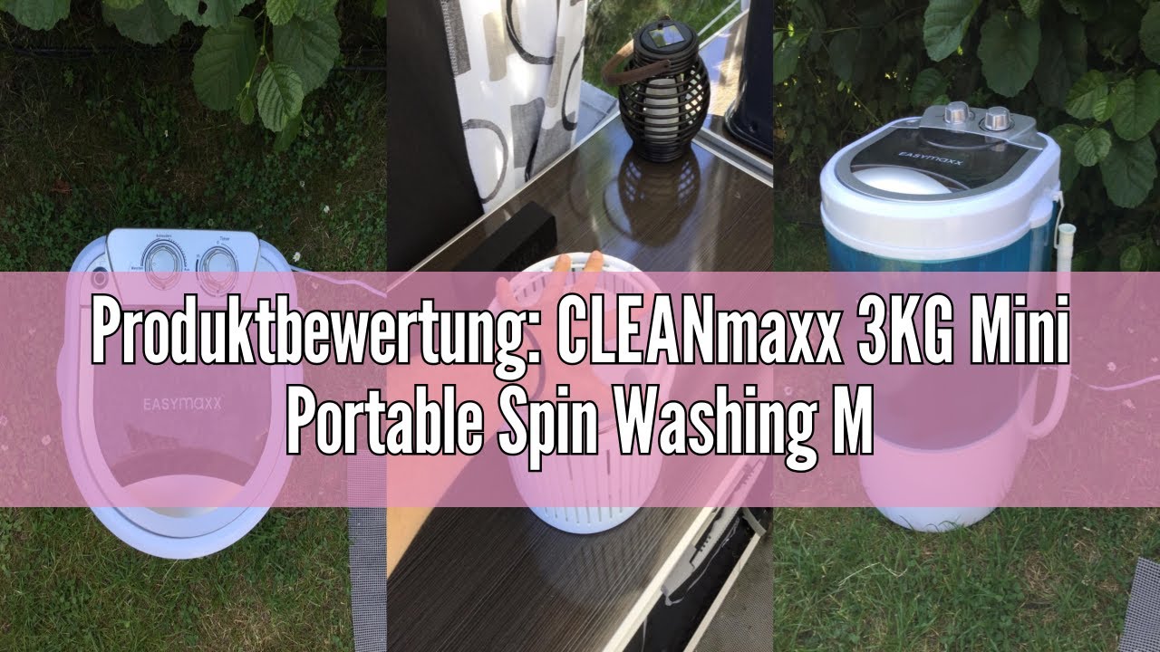 Produktbewertung: CLEANmaxx 3KG Mini Portable Spin Washing Machine with ...