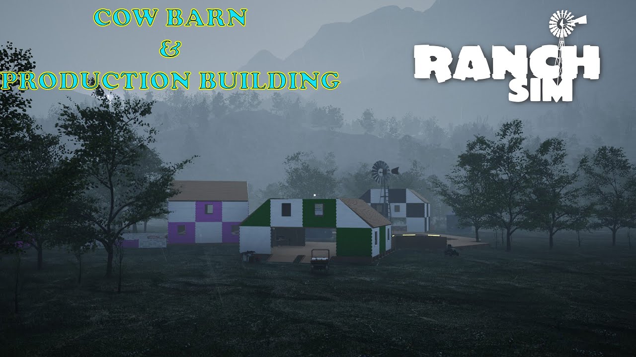Ranch Simulator Ep 22 The cow needs a home, lets build it - YouTube