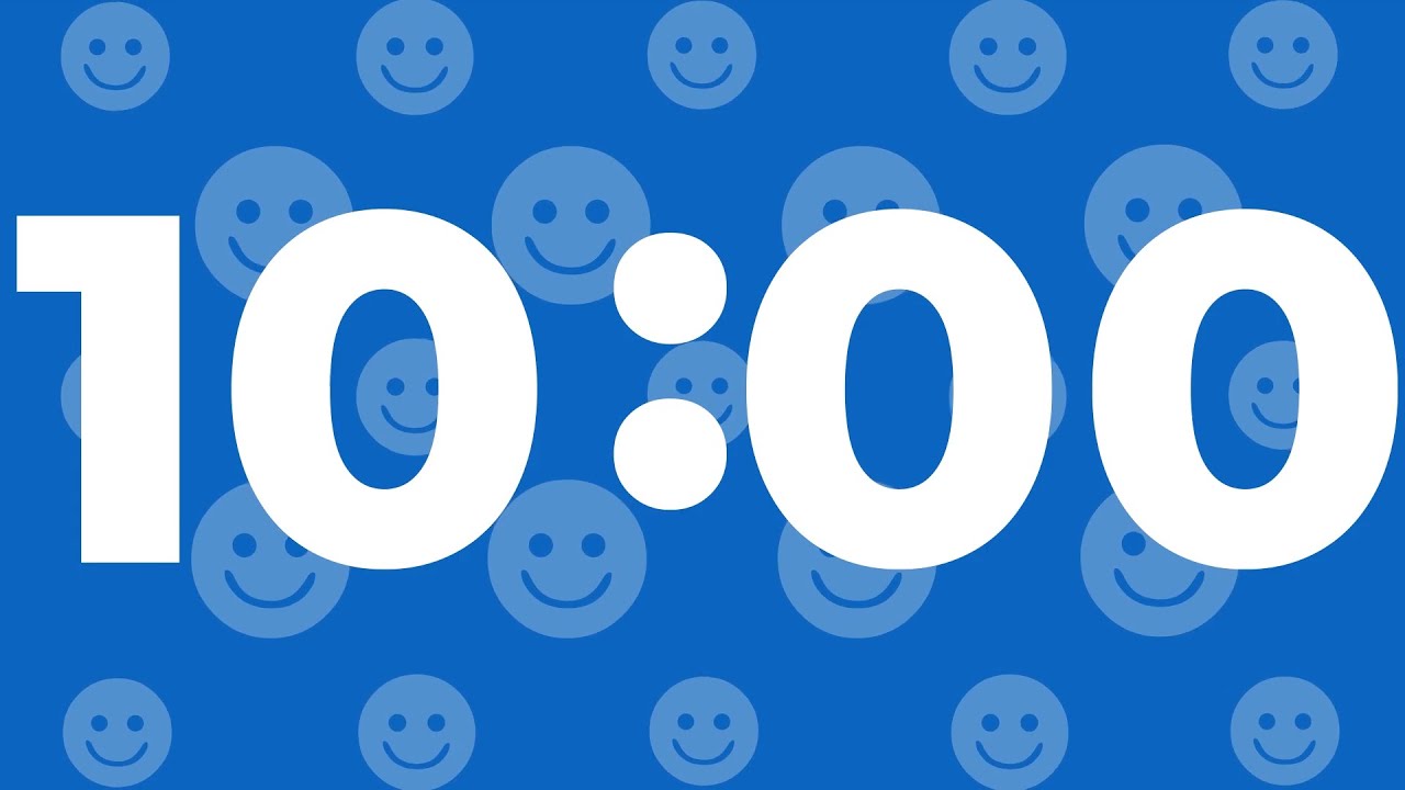 10 Minute Smiley Timer Without Music | Perfect for Study and Work - YouTube
