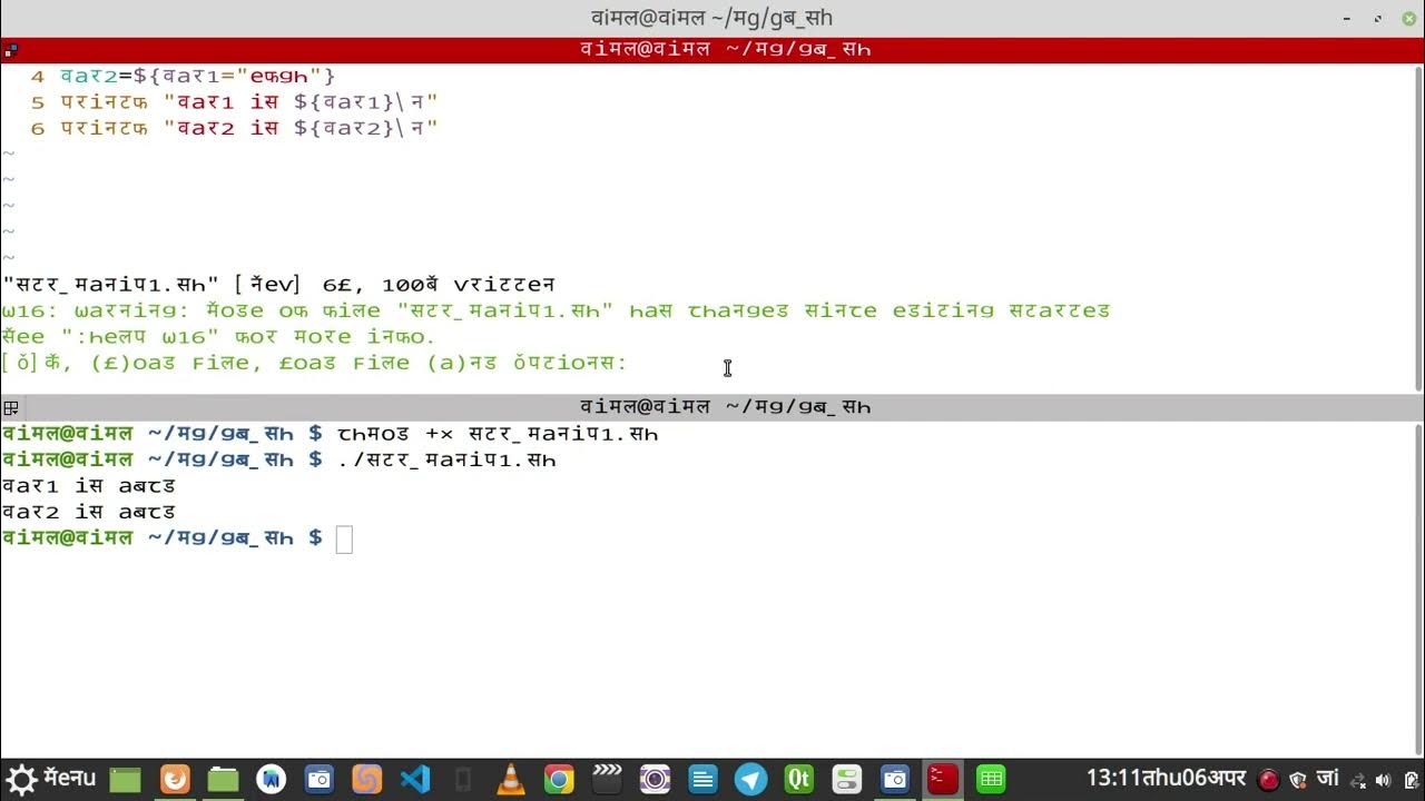 bash scripting tutorial hindi string manipulator 1 - YouTube