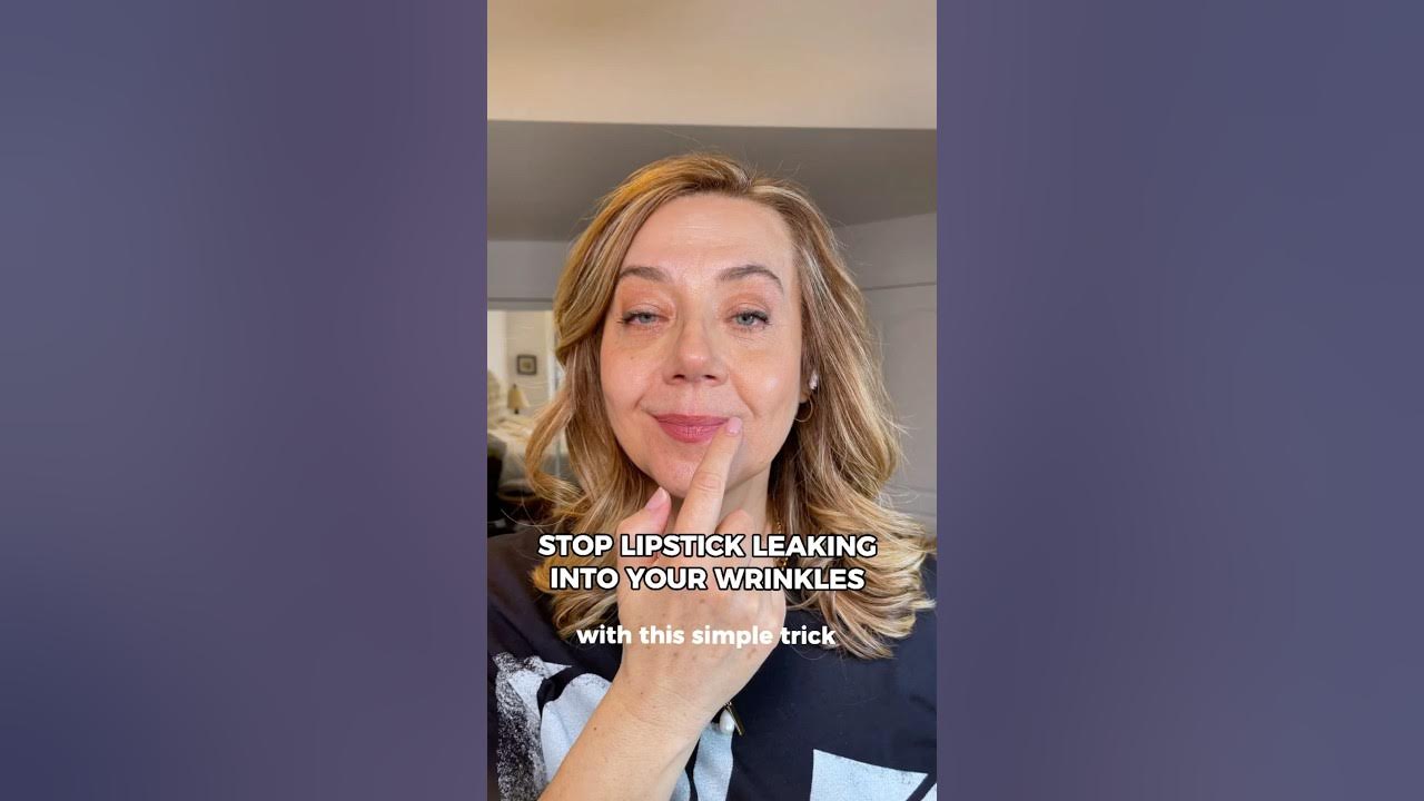 Avoid lipstick leaking into wrinkles #matureskinmakeup #makeuptips #lipshack #lipstick # ...