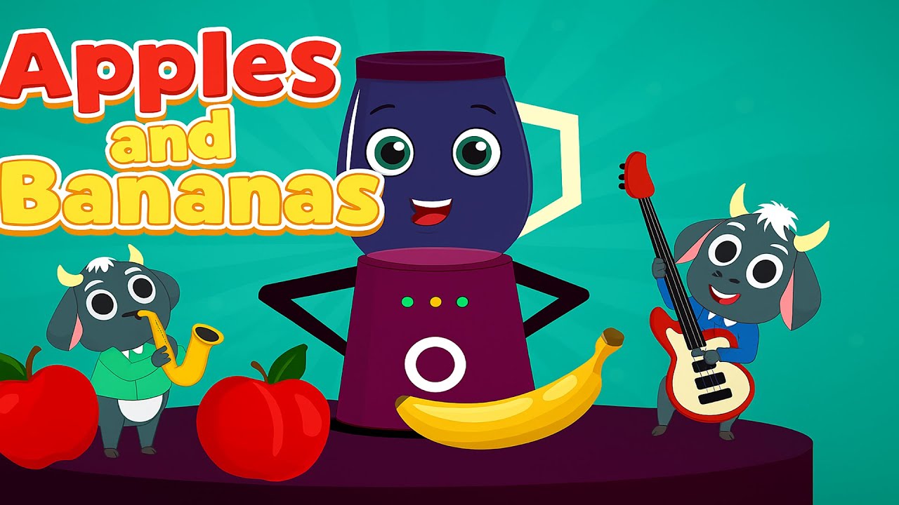 Apples and Bananas 🍎🍌 | Phonics Song for Kids | Vowel Sounds Learning ...