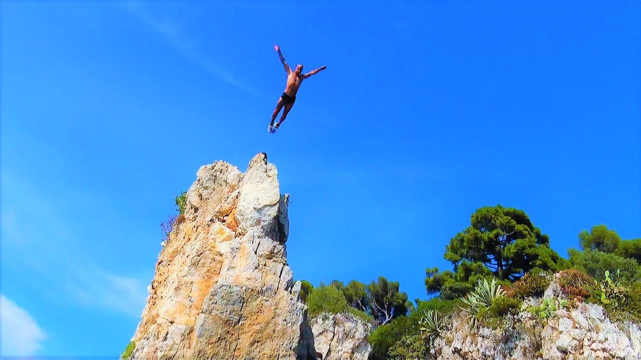 SCARY JUMP OFF THE CLIFF FROM 15 m / HIGH DIVE / SOUTH OF FRANCE MOST ...