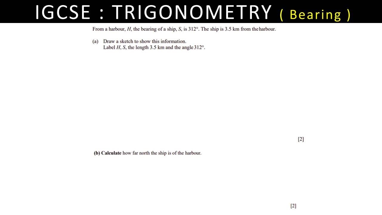Trigonometry | Bearing Assignment | Problem 3 - YouTube