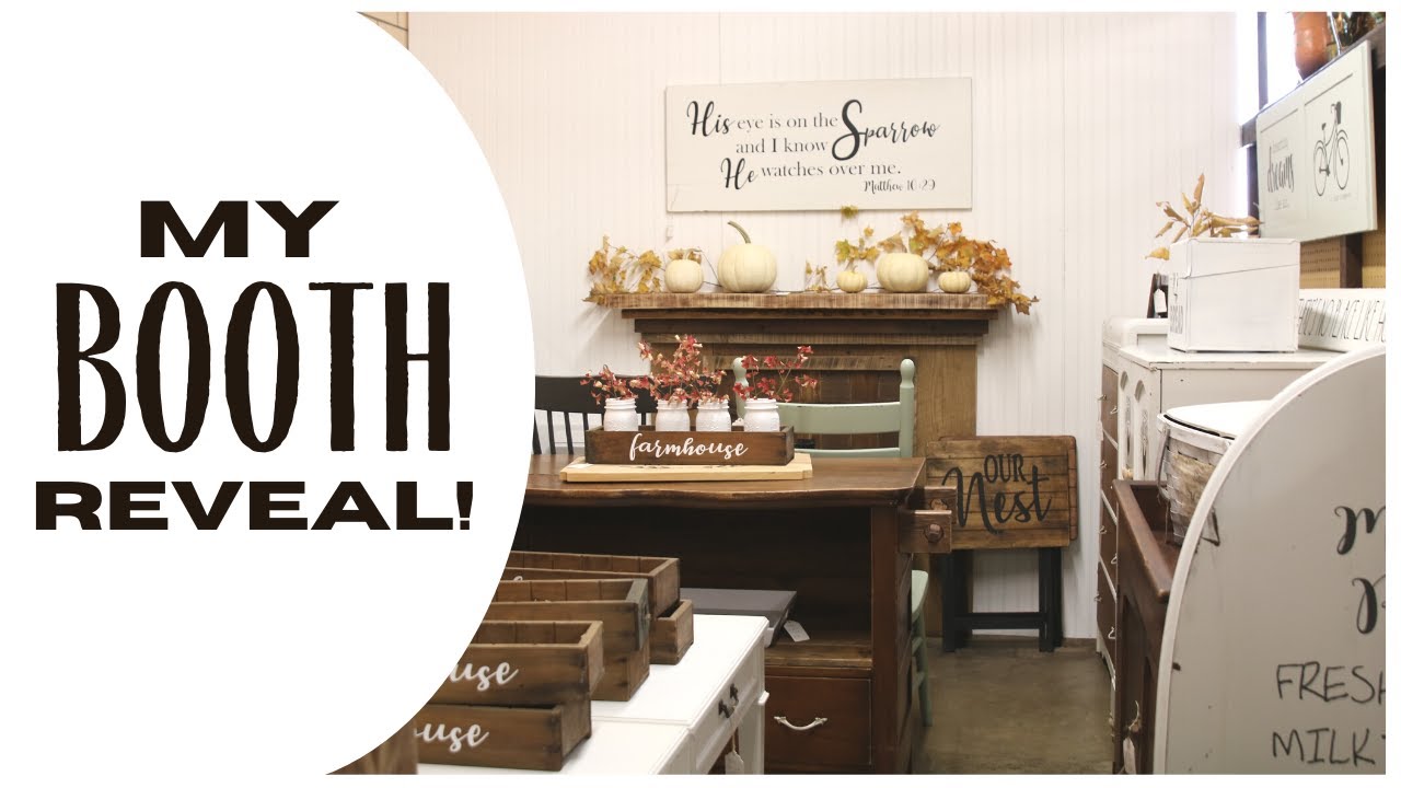 Booth Set up ~ Antique Mall Booth ~ Furniture Flipping - YouTube