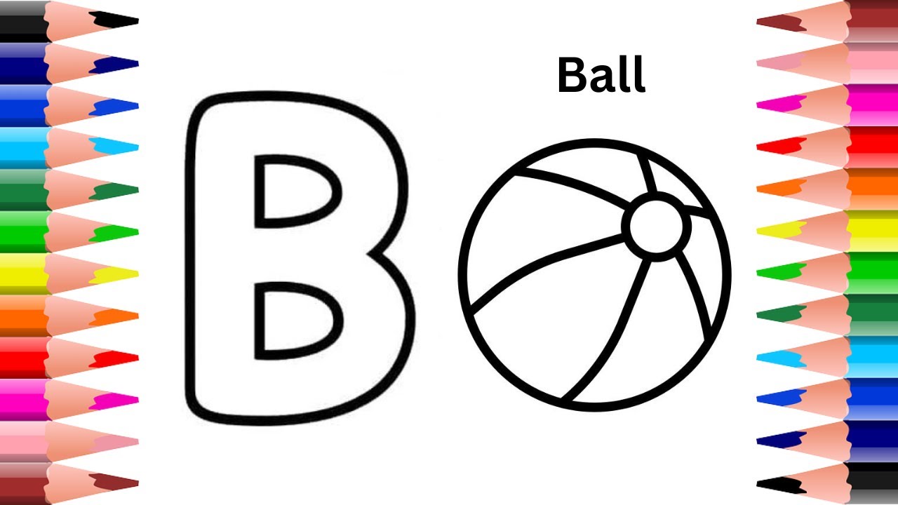 A to Z alphabet | B is for Ball. Learn ABC with fun objects and animals ...