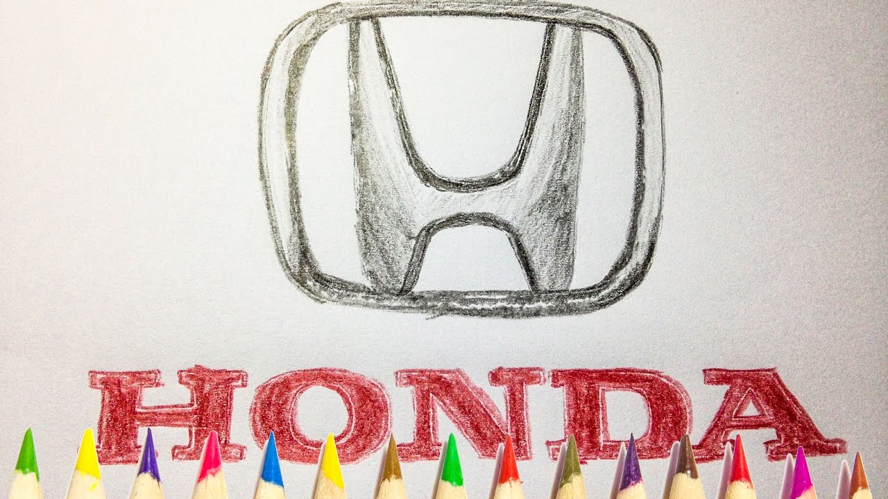 How to Draw the Honda Logo - Drawing Logo Tutorials - SLD - YouTube