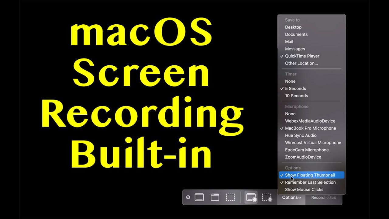 macOS: Screen Recording on Your Mac using Built-in Software - YouTube