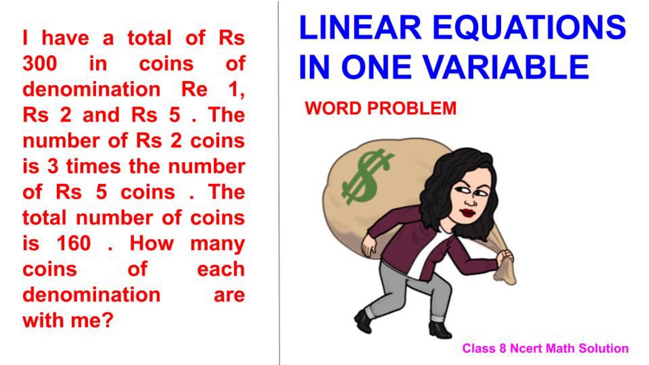 How many of each denomination? | Linear Equations in One Variable ...