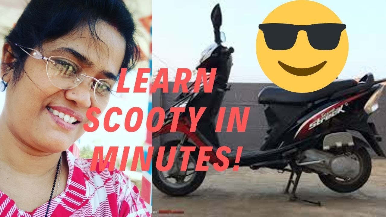 How to ride a safety scooty for girls and women ( scooty Girl ) - YouTube