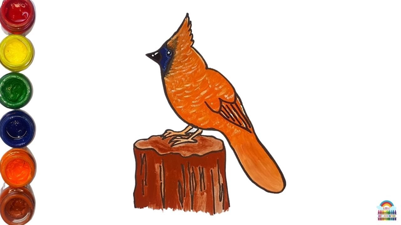Drawing a Northern Cardinal | Step by Step Art for Kids | Little Art ...