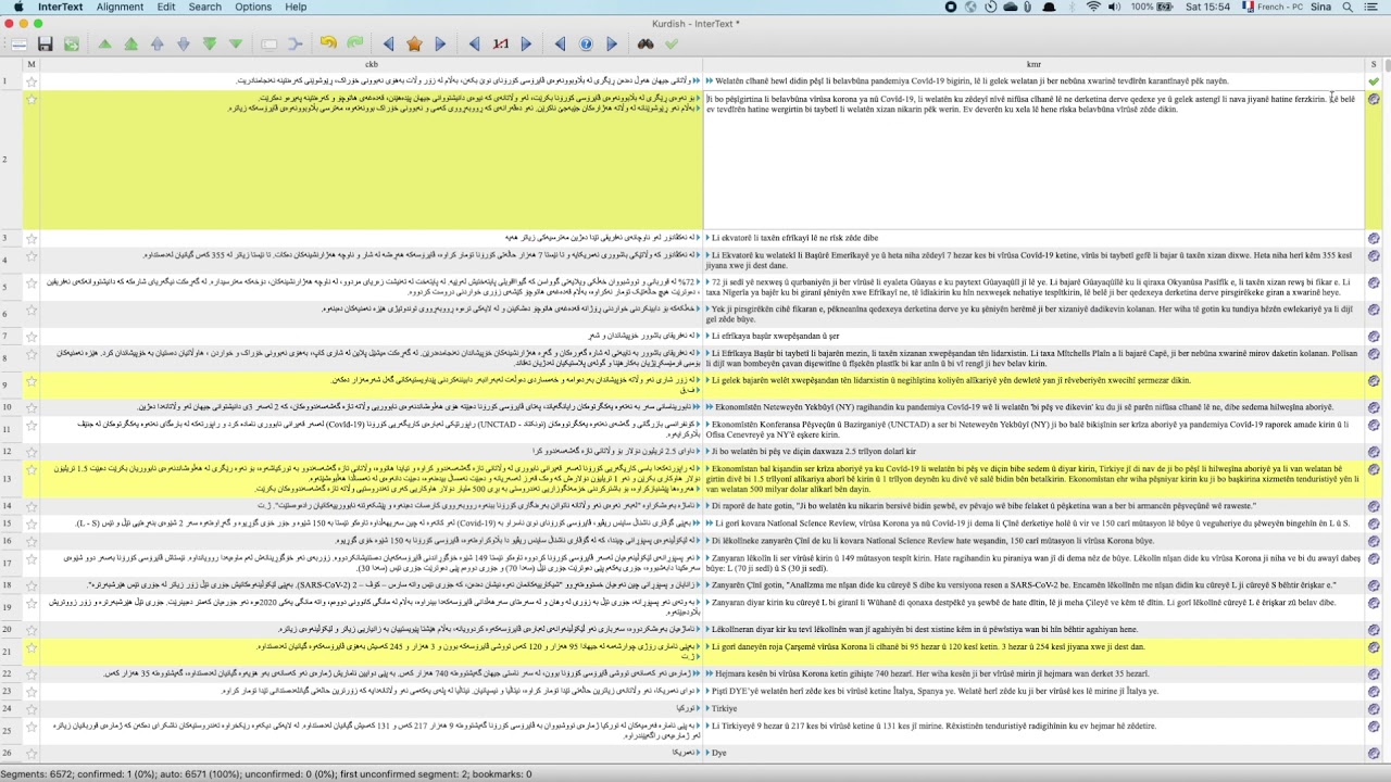 Corpus alignment with InterText - YouTube