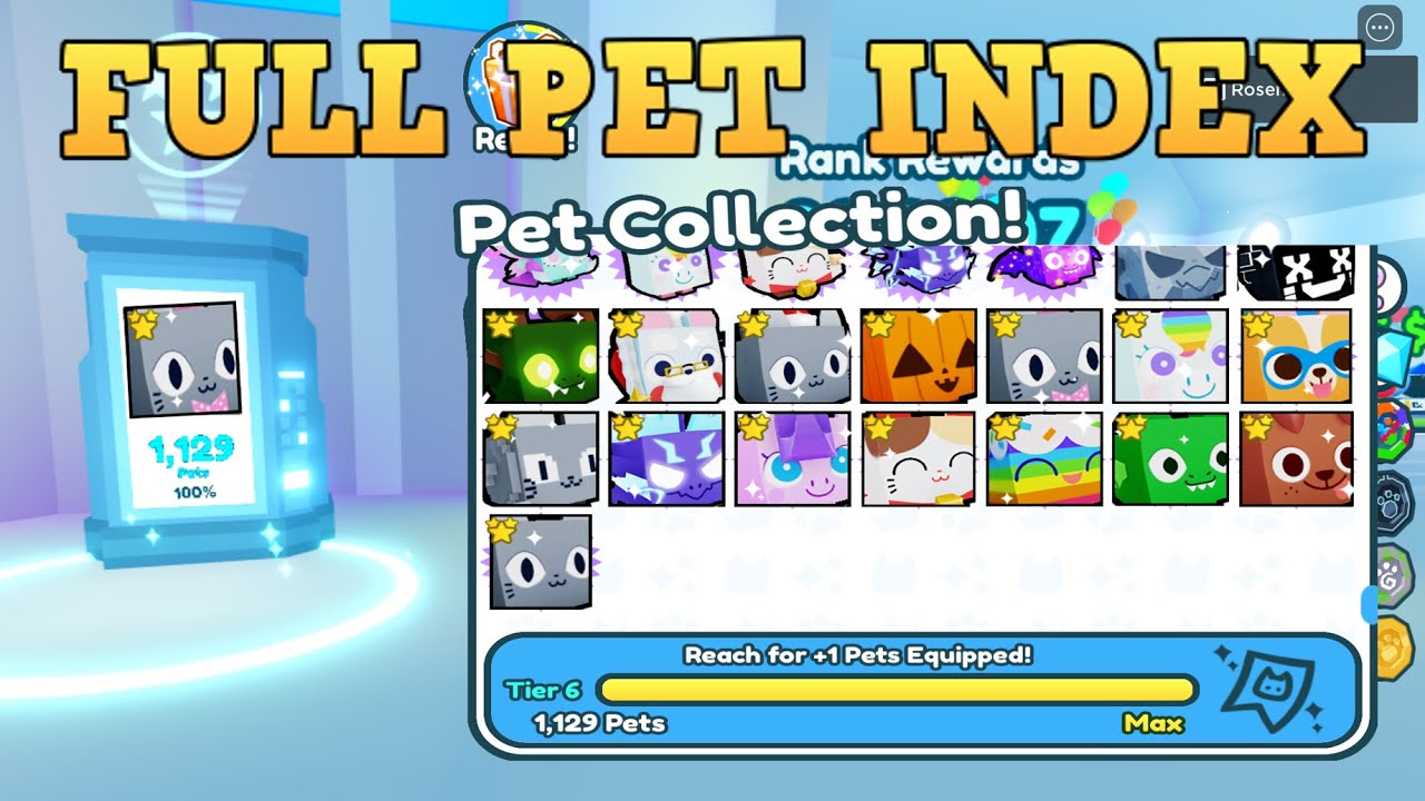 I have full index roblox (pet simulator x - YouTube