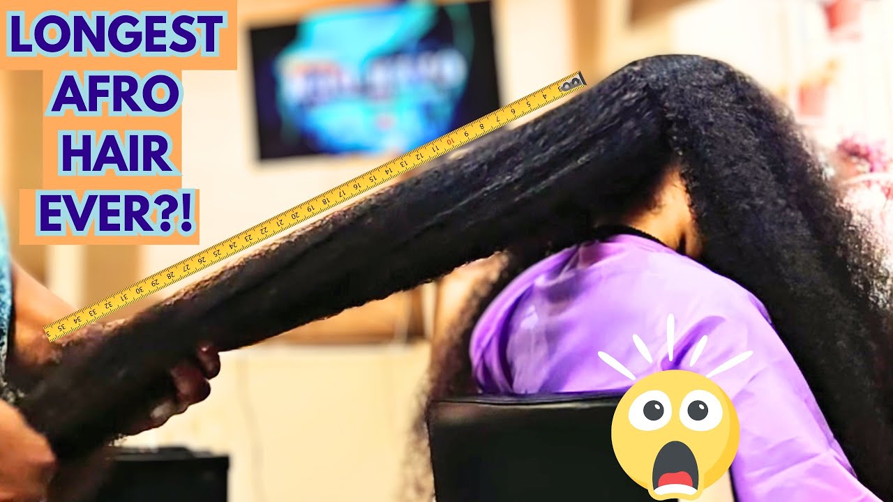 The LONGEST Afro Hair I’ve Ever Worked On! 😱 (Watch This Transformation ...