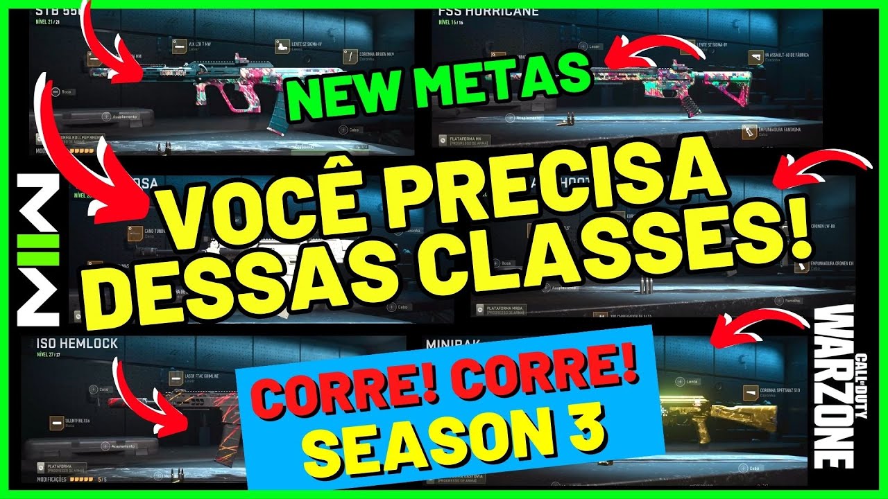 MELHORES ARMAS | CLASSES METAS PARA SEASON 3 WARZONE E MW2 - ISO ...