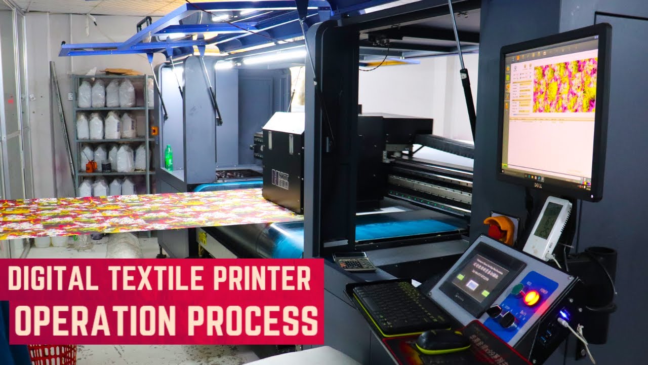Textile Digital Printing Machine - Operation Process - YouTube