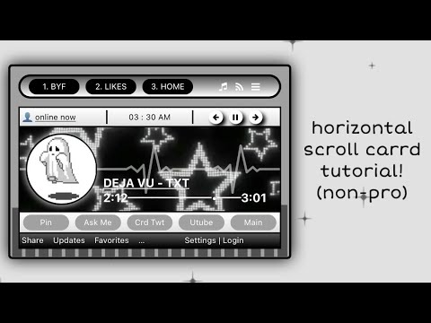 tutorial on this non-pro carrd with a horizontal scroll! - © ambbrees - YouTube