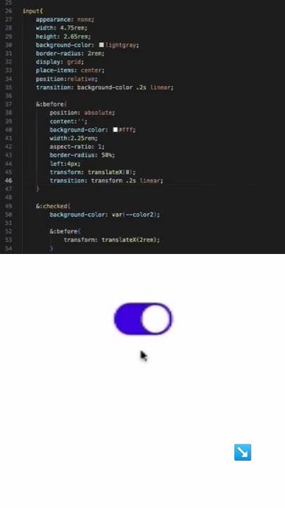 Toggle switch using less CSS code. #css #cssanimation - YouTube
