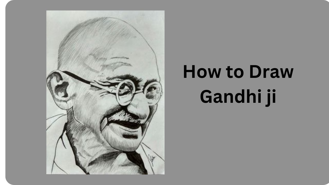 easy Draw mahatma Gandhi || gandhiji drawing easy || Birthday Drawing ...