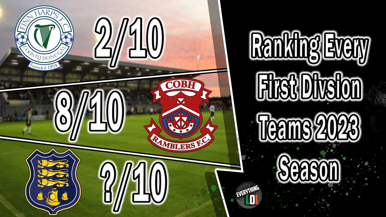 Ranking League Of Ireland: First Division Sides 2023 Season - YouTube