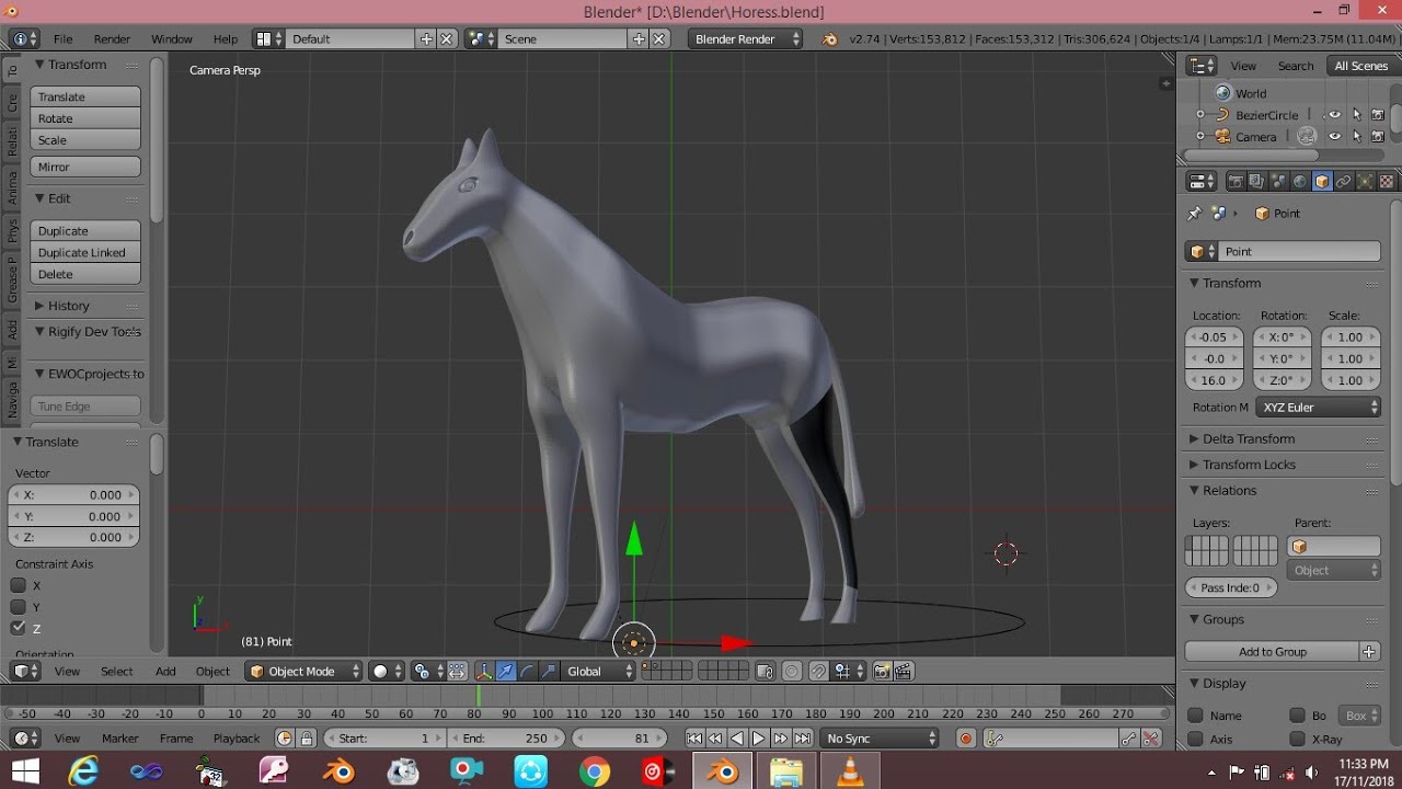 Blender in 3D horse modeling video - YouTube