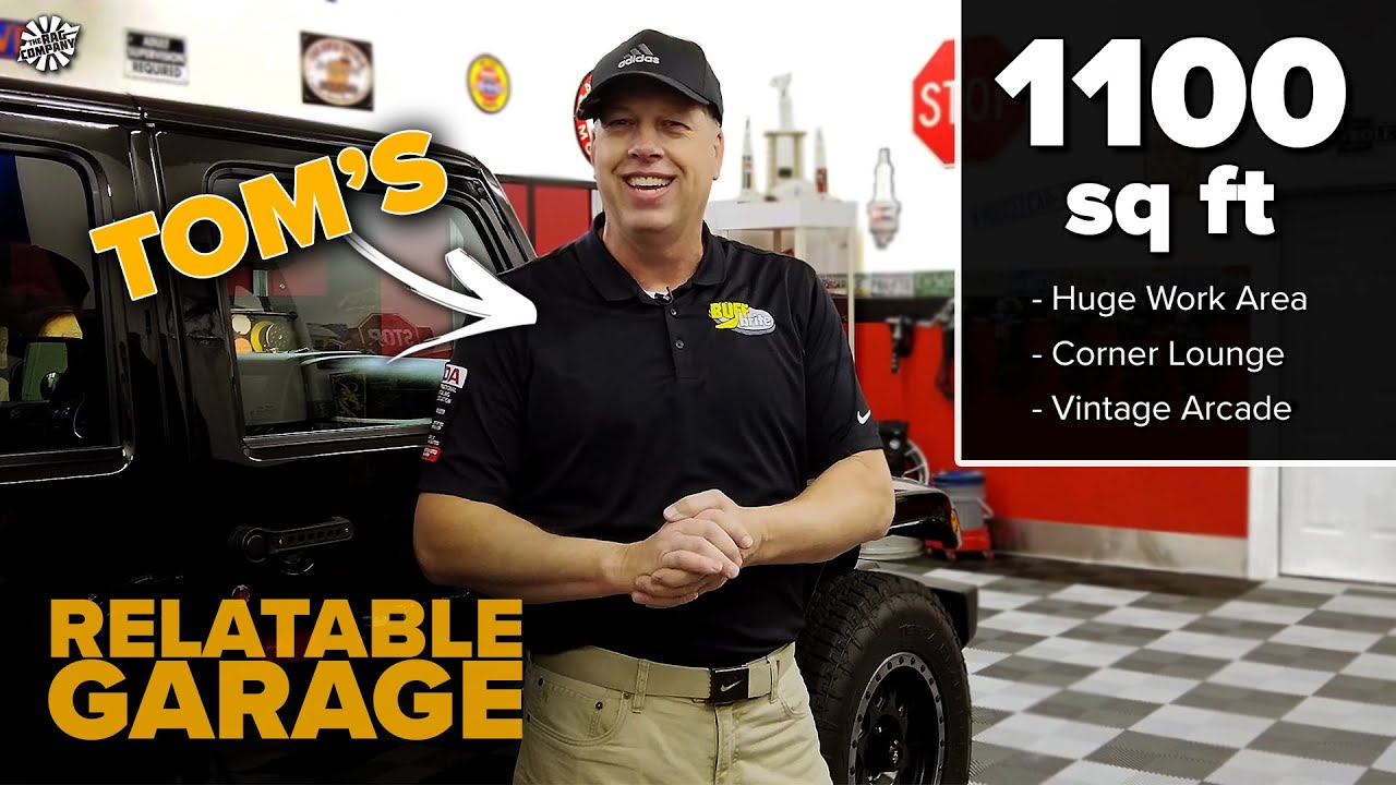 A Tour of Tom's Relatable Garage! | 🚙 2-Car Bay (~1100 sq ft) - YouTube