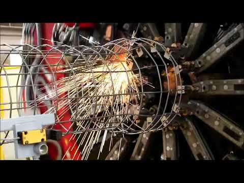 Automatic reinforcement cage machine ASMS 150/24 - YouTube