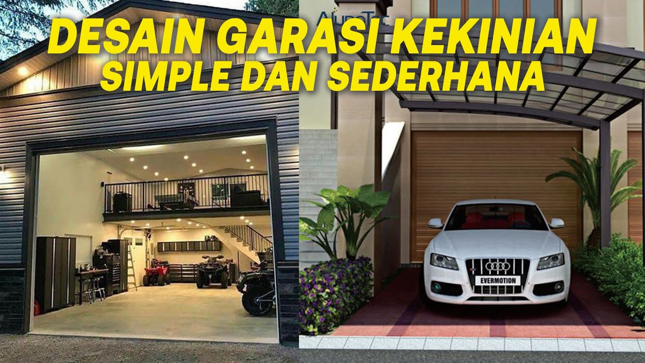 DESAIN GARASI MOBIL RUMAH KECIL - GARASI MOBIL & MOTOR MINIMALIS - YouTube