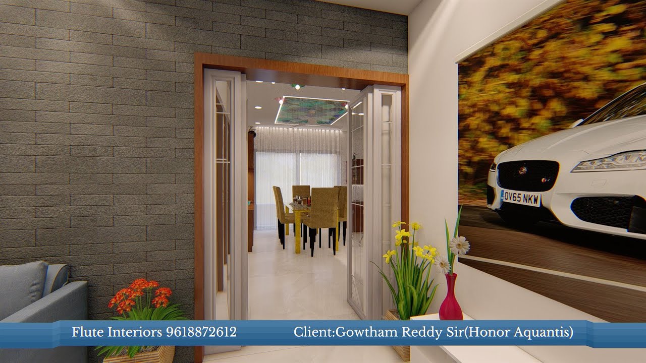 Flat Interior Honor Aquantis Gopanpally @ Hyderabad Animation By Ray ...