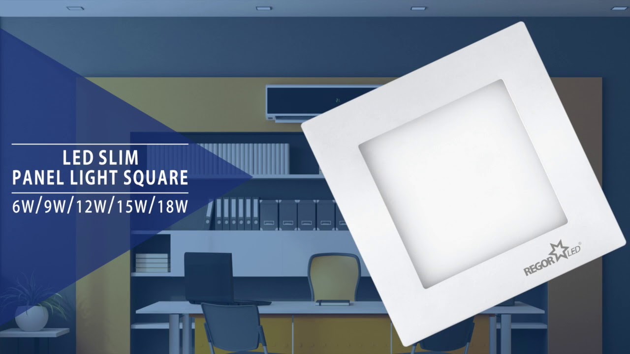 LED SLIM PANEL LIGHT SQUARE - YouTube