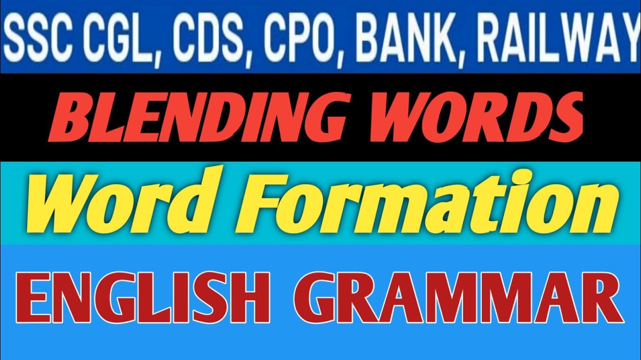 Blending words | English Grammar word formation process @FSirAcademy # ...