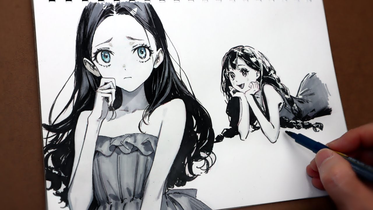 Drawing facial expression practice part2 / anime - YouTube