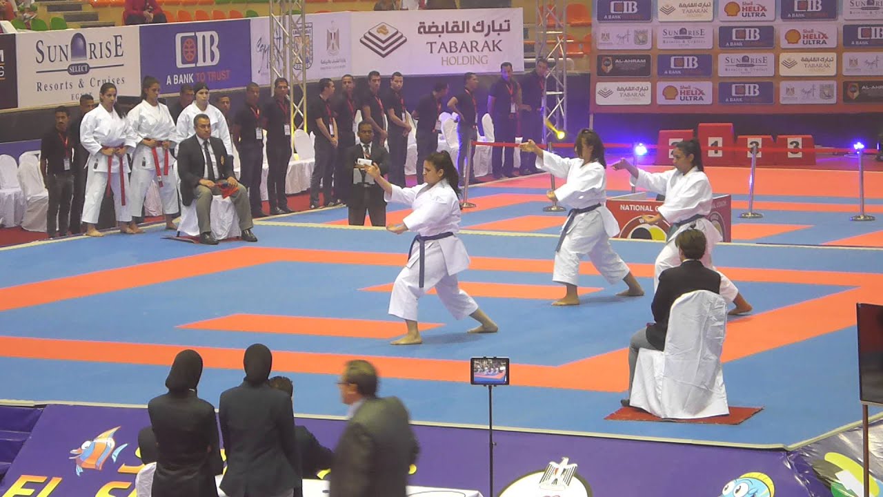 Karate 1 Egypt 2016 kata team female final. EGY vs Ahly 2 (EGY) - YouTube