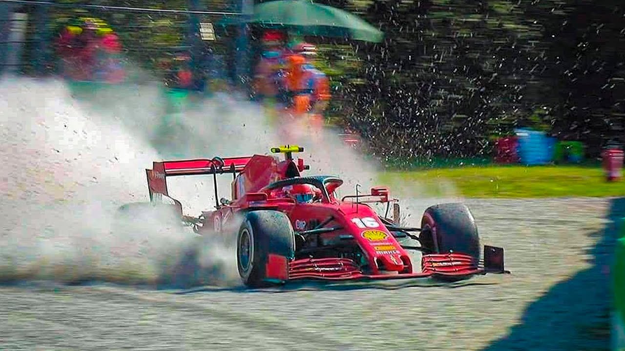 CHARLES LECLERC TERRIBLE CRASH AT MONZA GP - FORMULA 1 ITALIAN - YouTube
