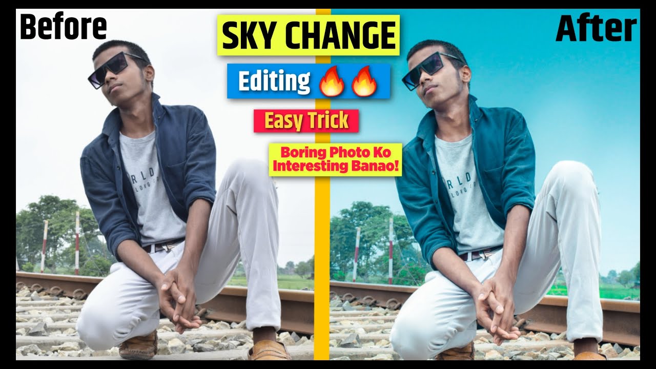 Sky Change Photo Editing | How To Change Sky In Photo | Sky Replace ...