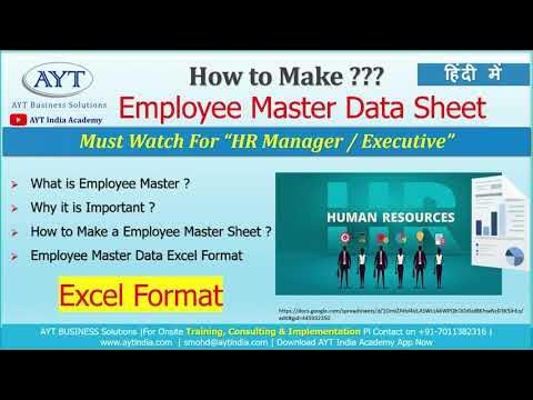 Employee Master Data Sheet | Employee Master Excel Format | Payroll ...