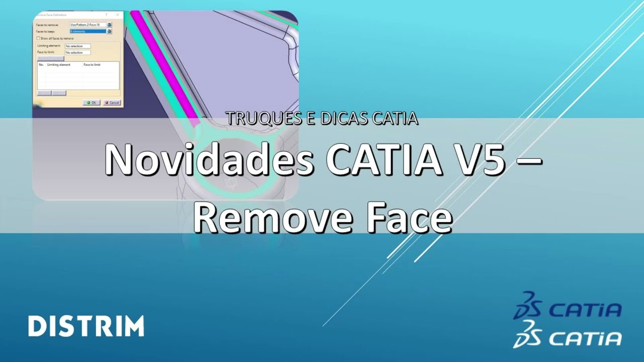 CATIA V5 - Remove Face - YouTube