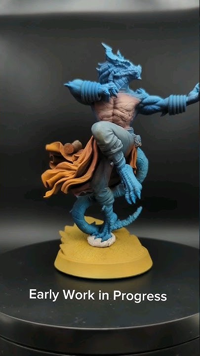 Early work in progress, dragonborn monk designed by loot studios! - YouTube