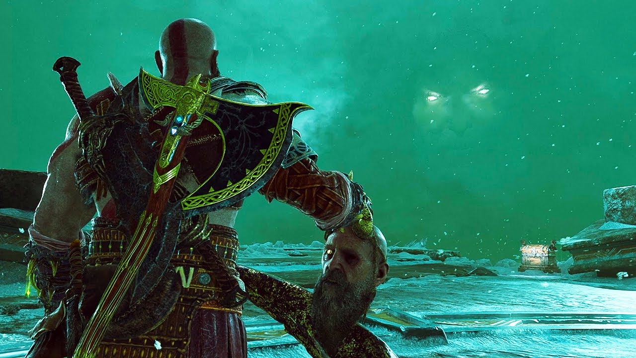 GOD OF WAR KRATOS MEETS ZEUS IN HELHEIM - YouTube