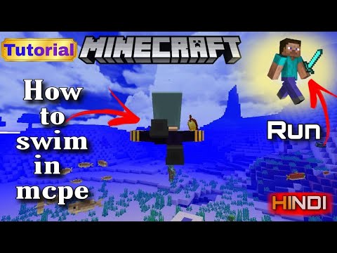 How to swim in minecraft pocket edition | explained in Hindi | How to ...