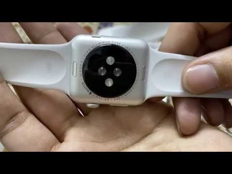 Apple Watch Series 3 42MM Case Silver Aluminium Sports Band White ...