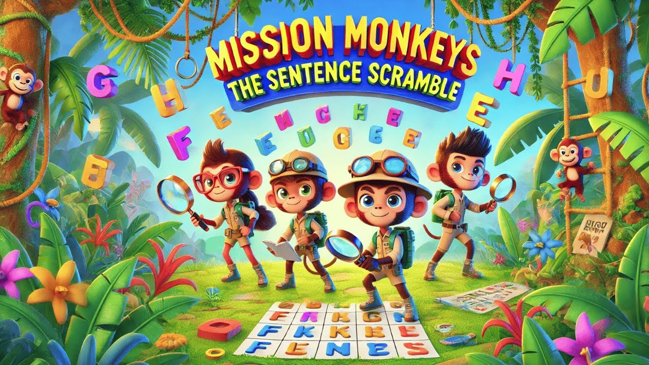 Mission Monkeys: The Sentence Scramble | Animated Read Aloud Book for ...