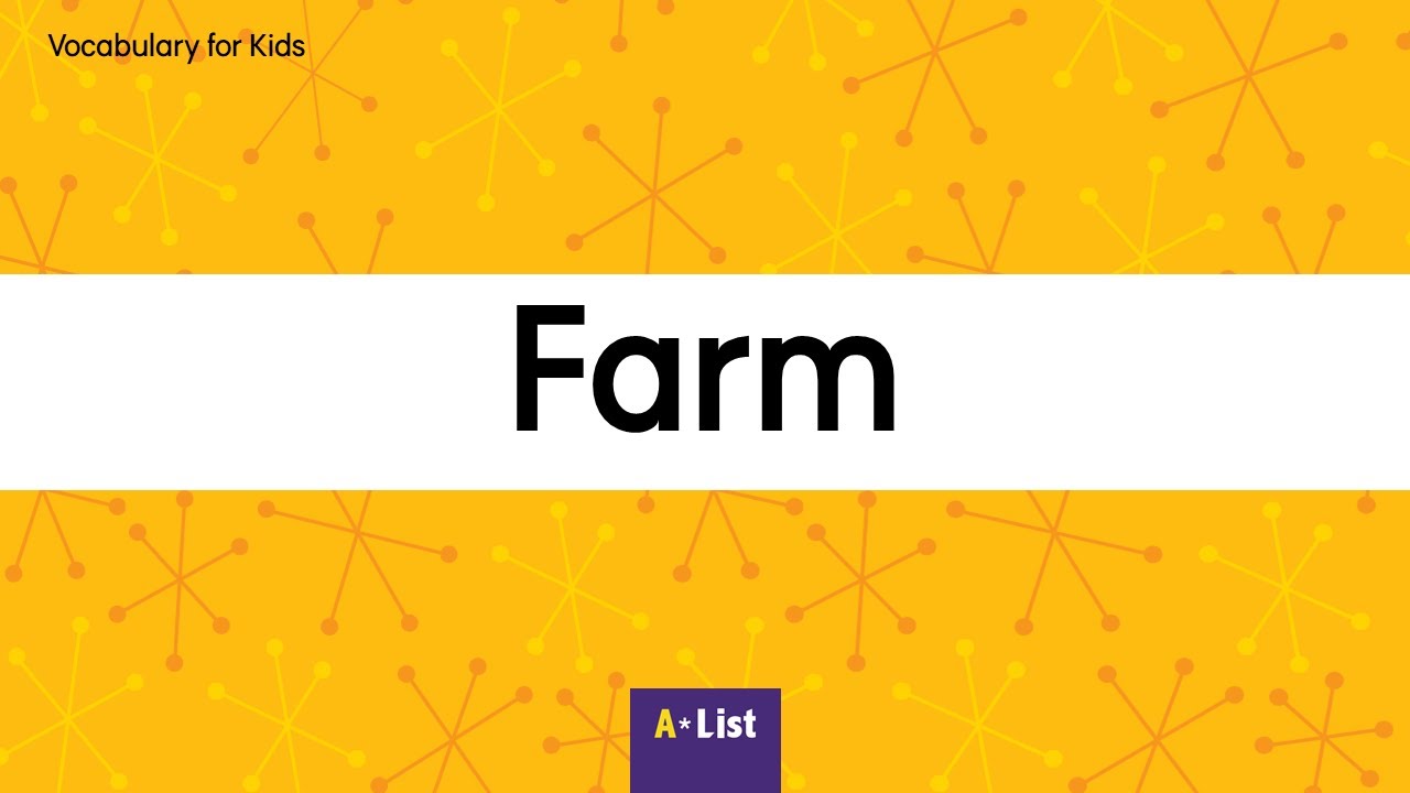 Vocabulary for Kids l Farm - YouTube