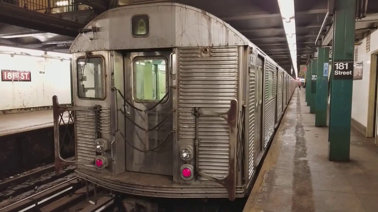 NYC Subway R32 A Train @ 181st with Flagging - YouTube