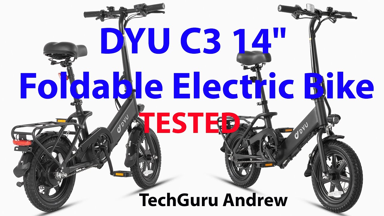 DYU C3 14" Foldable Electric Bike - YouTube