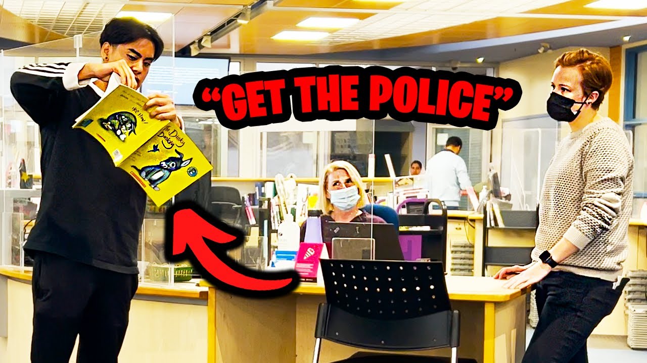 Ripping Books in Library Prank! - YouTube