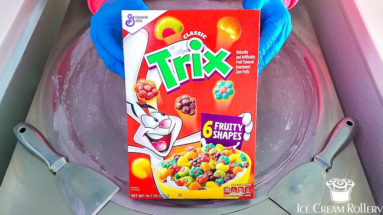 Ice Cream Rolls | Trix Cereal | Satisfying Asmr - YouTube
